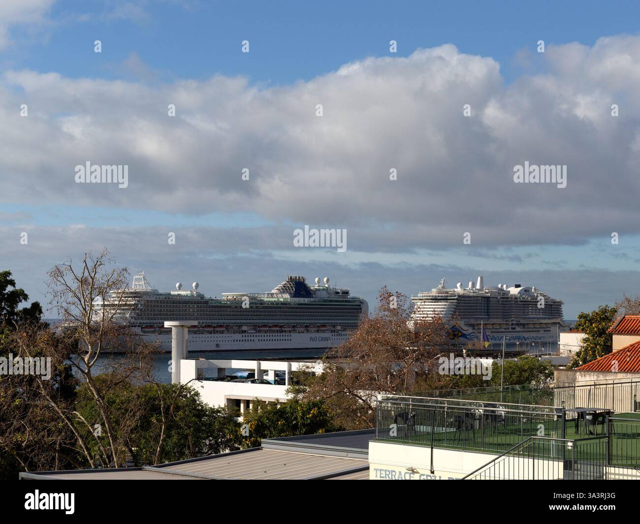 FUNCHAL, MADEIRA - FEBRUARY 03, 2025: View of cruise ships in the ...