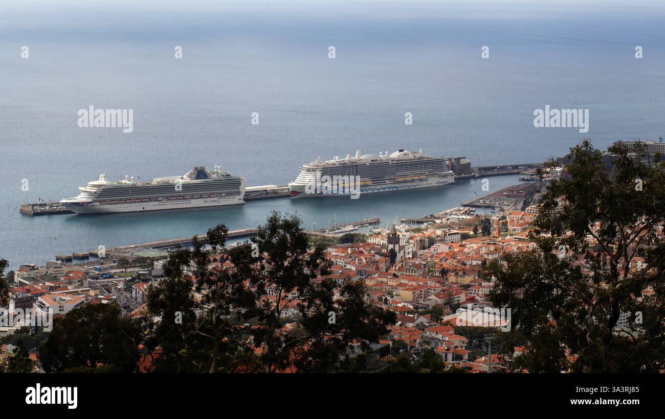 FUNCHAL, MADEIRA - FEBRUARY 03, 2025: View of cruise ships in the ...