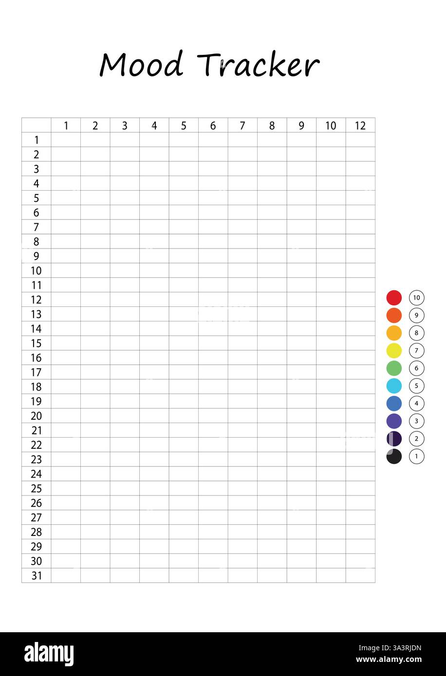 Mood tracker in pixels. Calendar munthly, yearly, weekly, dayly ...