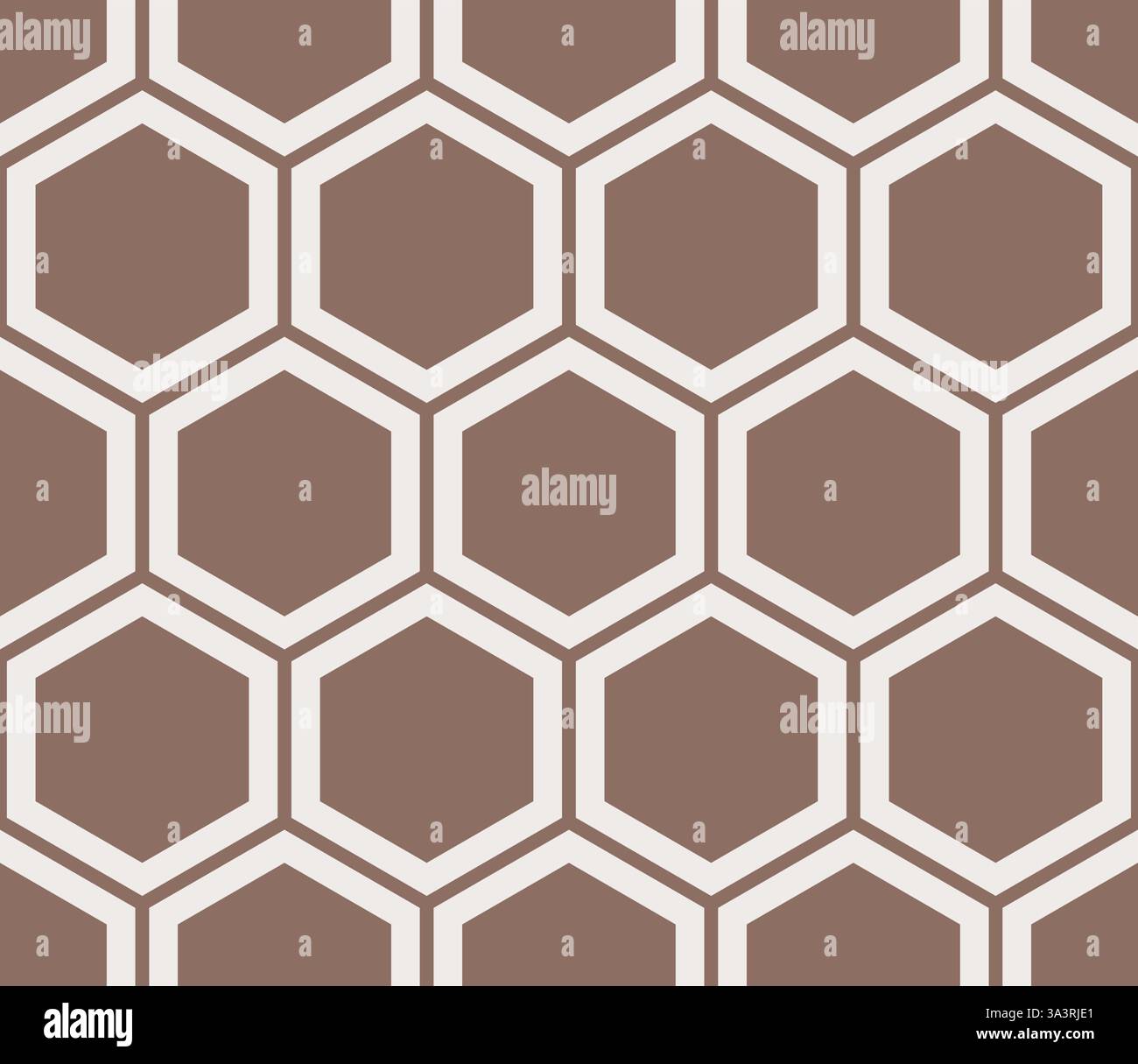 Honeycomb hexagon cells background. Saddle Brown color on matching background. Simple hexagon ...