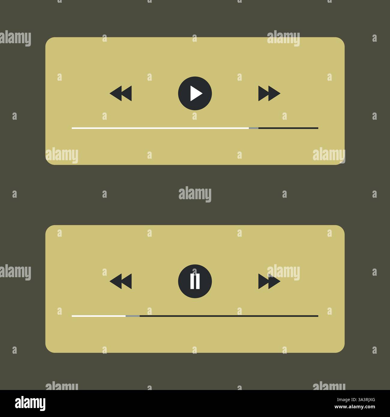 Template video player for web and mobile apps. Modern multimedia playback application. Audio ...
