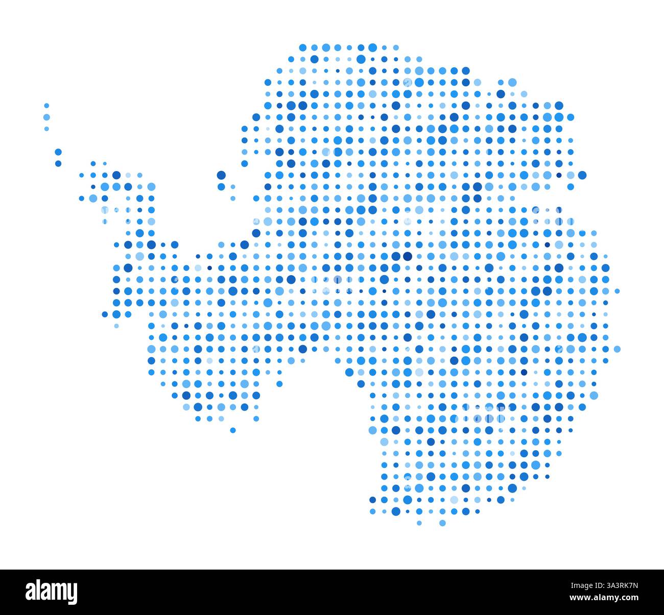 Antarctica Dot Map. Country Digital Style Shape. Antarctica vector ...