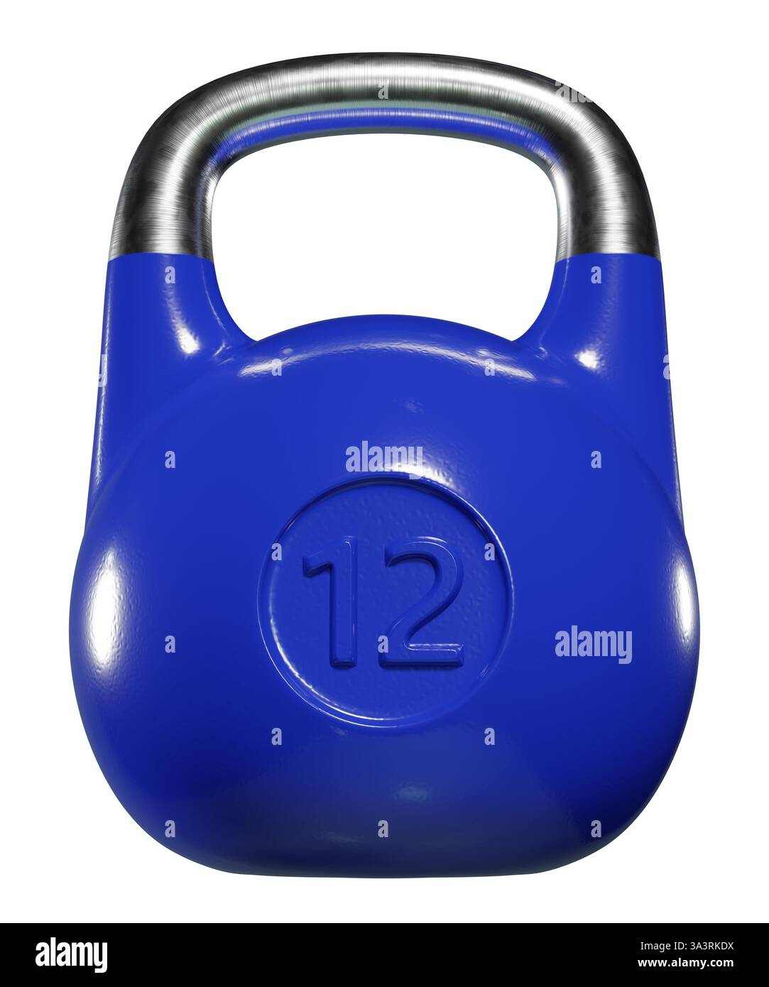 Olympic kettlebell, heavy cast iron powerlifting equipment with number ...