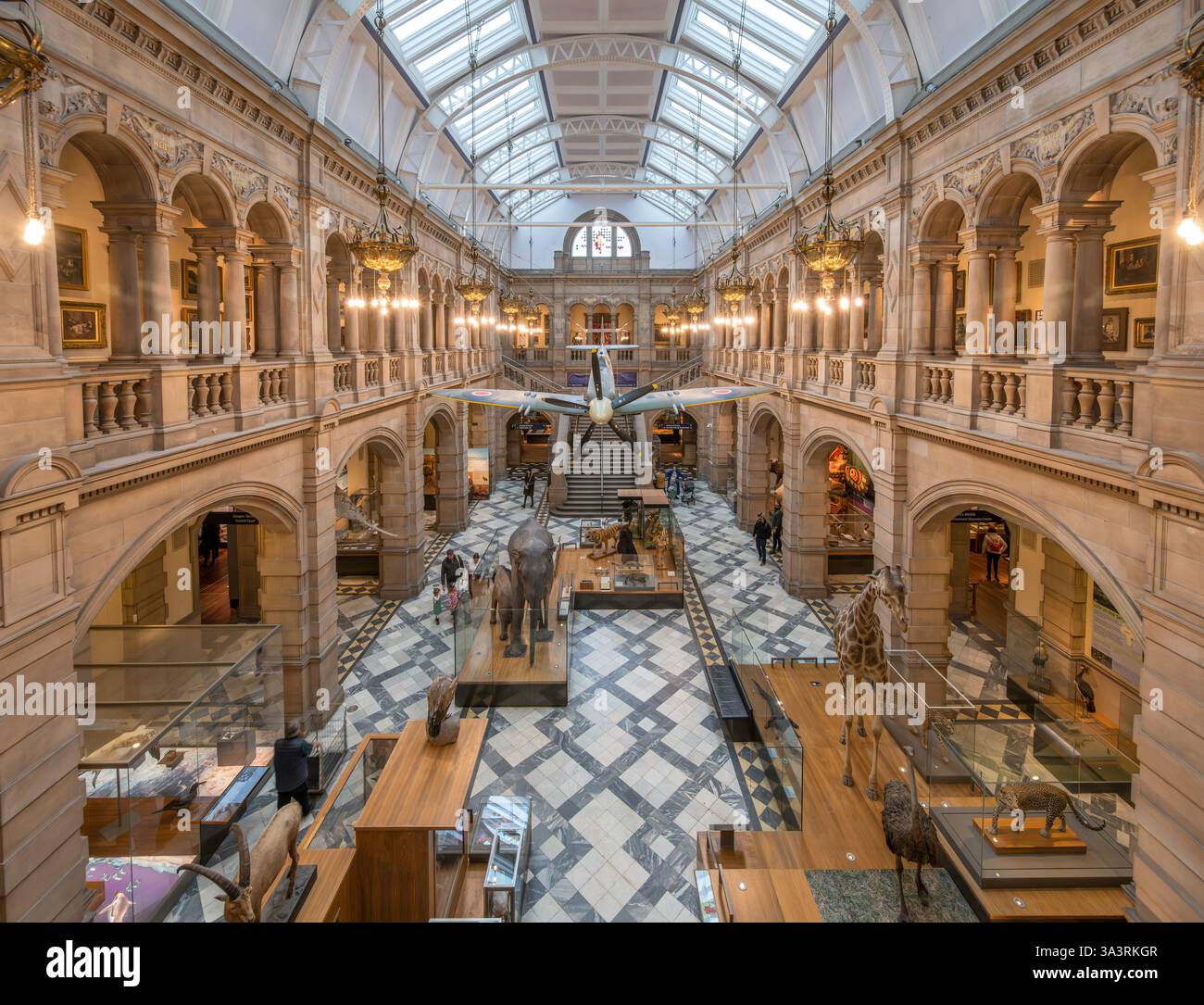 The West Court of the Kelvingrove Art Gallery and Museum, Glasgow ...