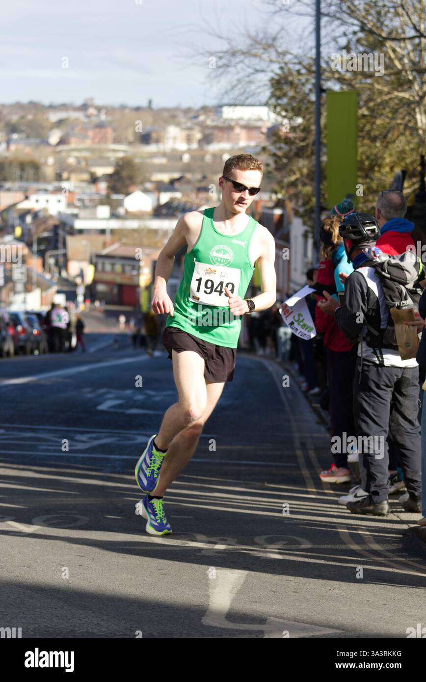 The Colchester half-marathon in 2025. Some of the elite runners reach ...