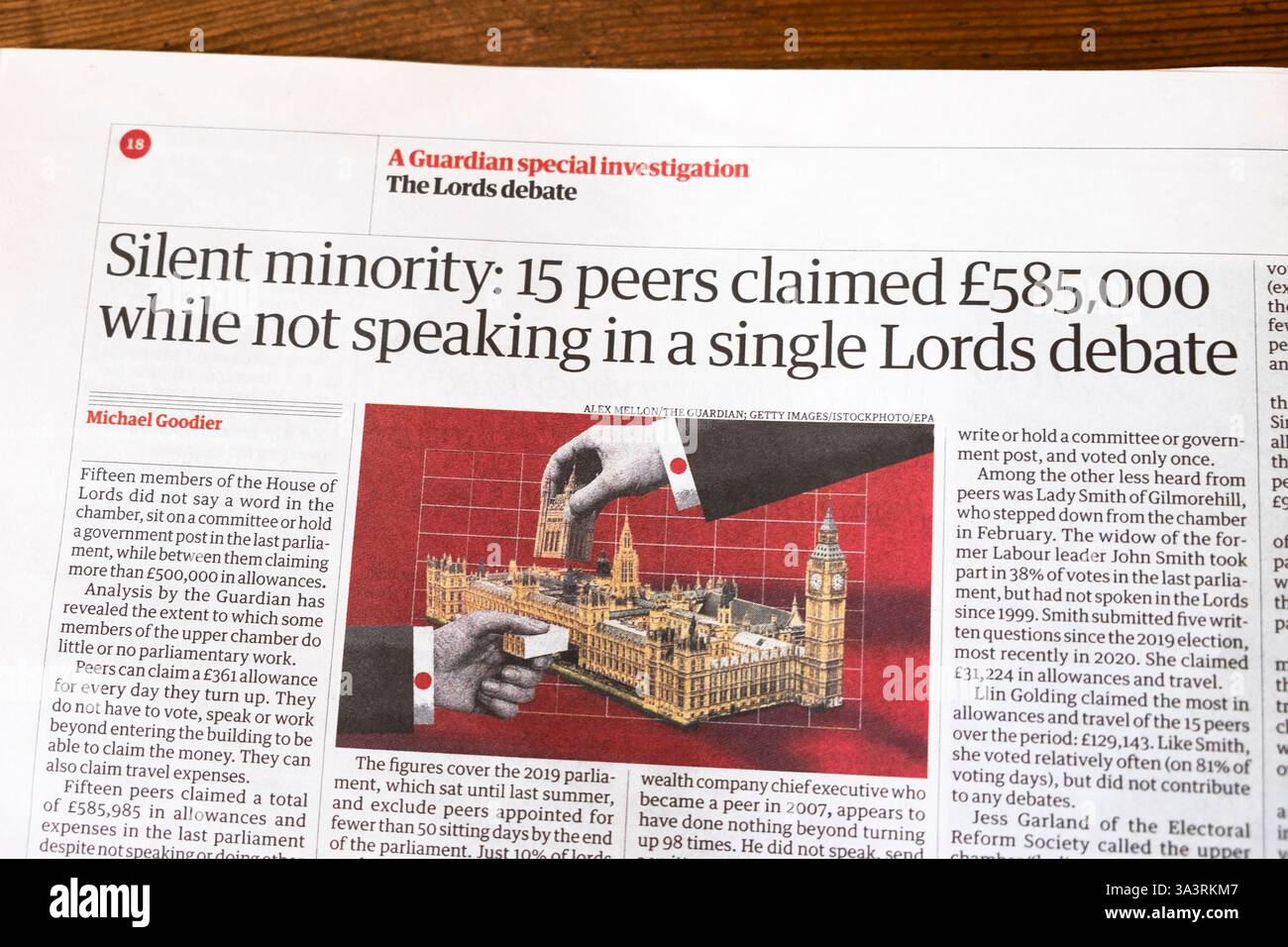 'Silent minority: 15 peers claimed £585,000 while not speaking in a ...