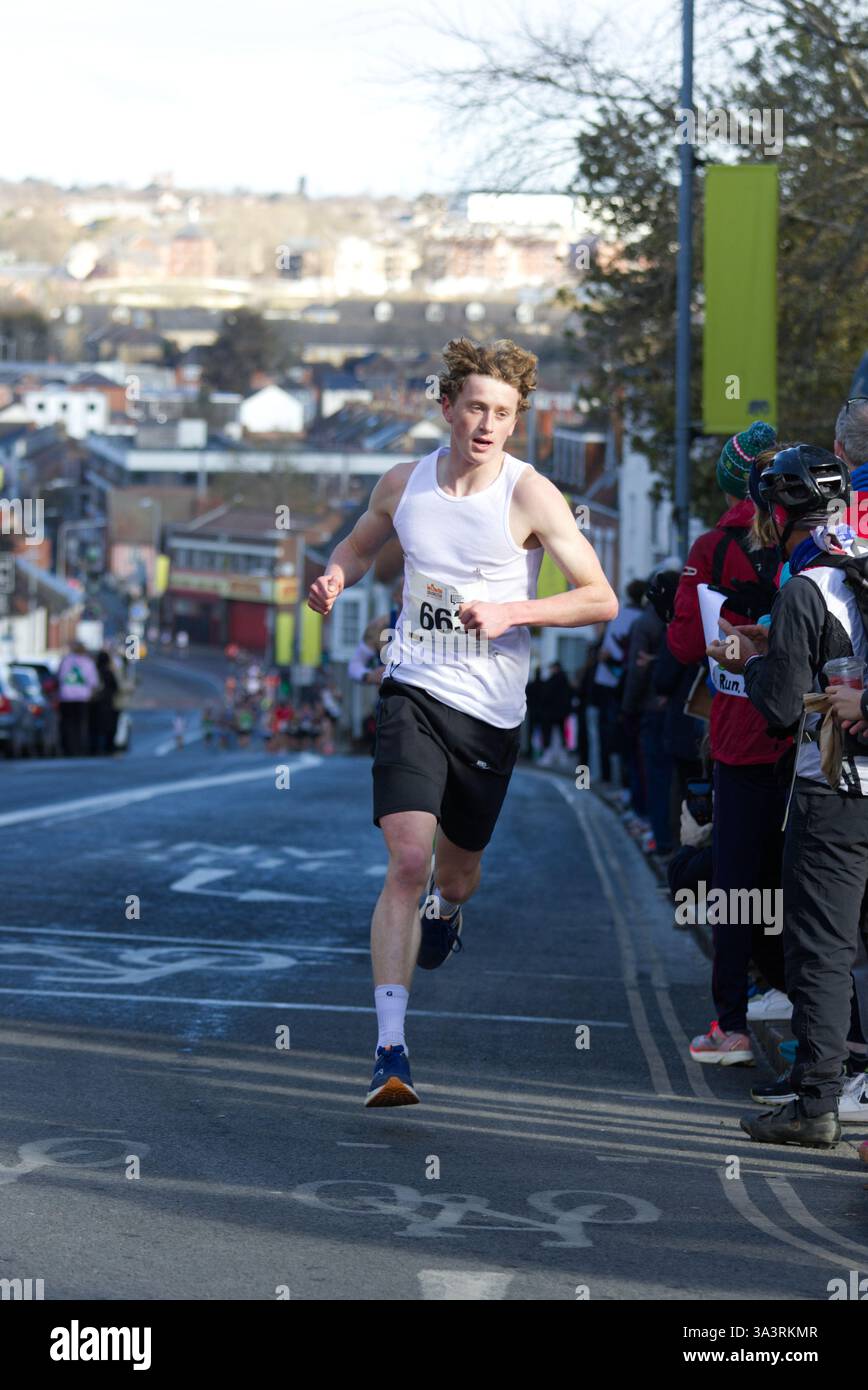 The Colchester half-marathon in 2025. Some of the elite runners reach ...