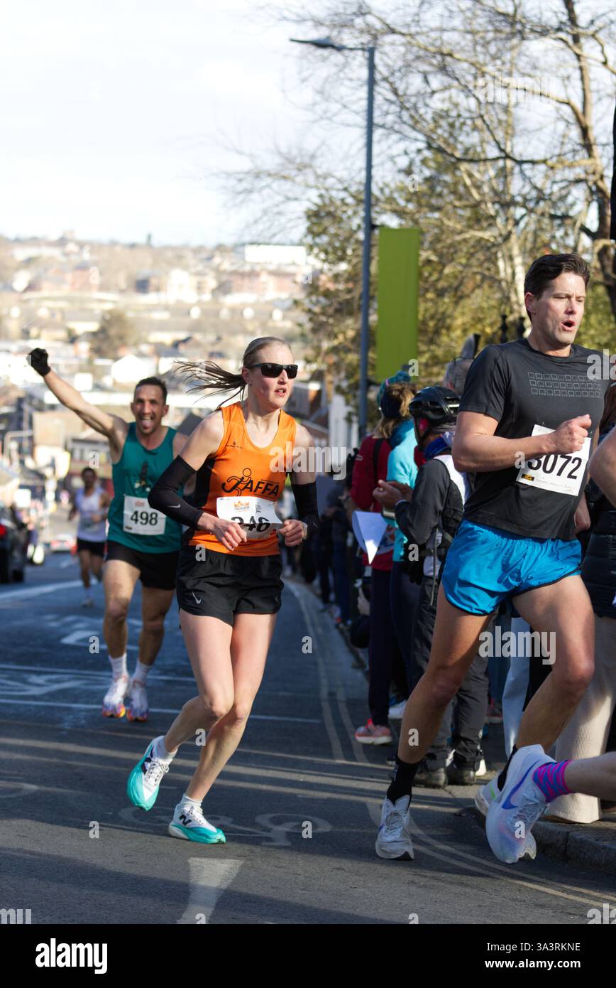 The Colchester half-marathon in 2025. Some of the elite runners reach ...