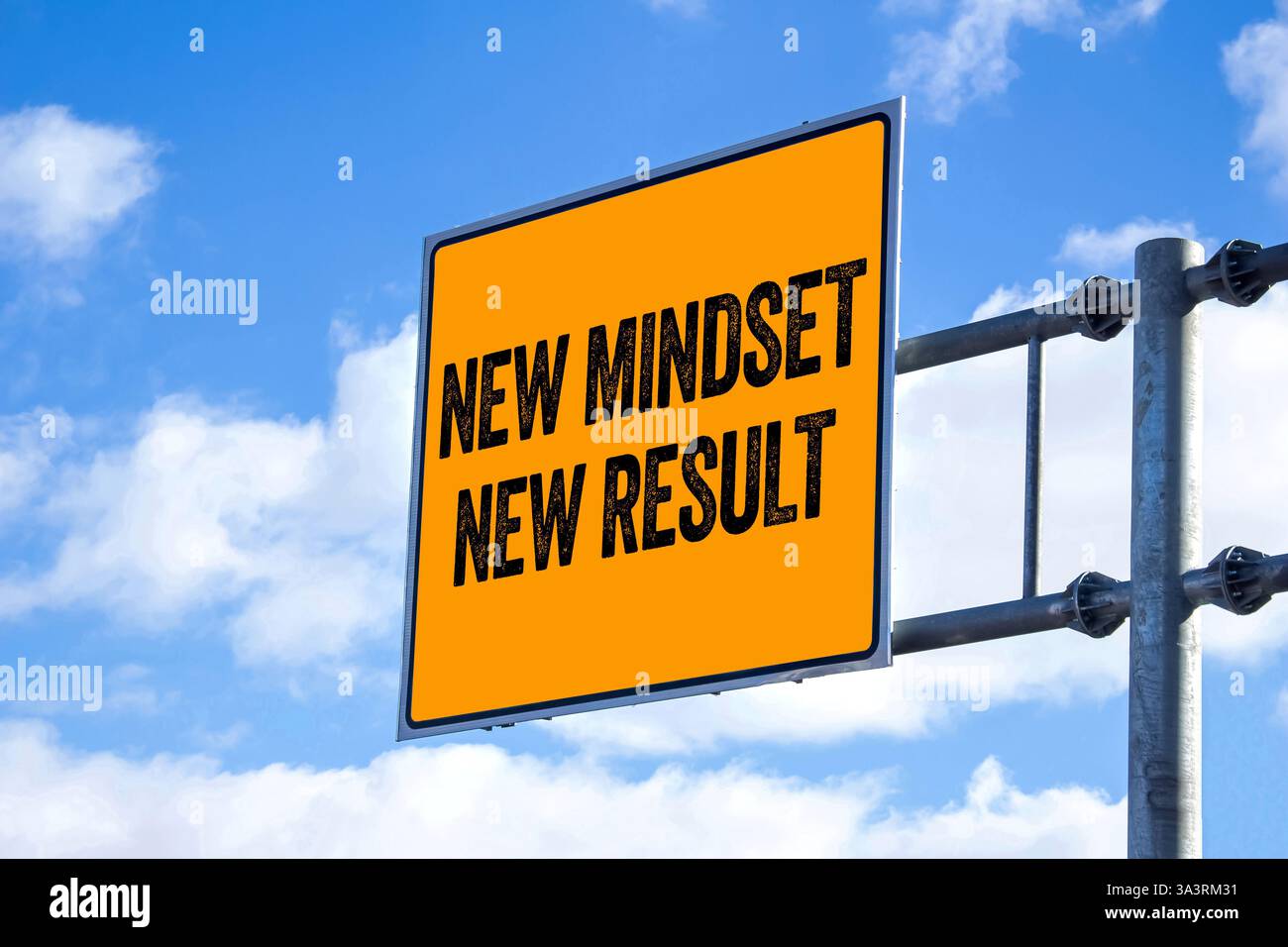 New mindset new result message written on billboard. Conceptual new ...