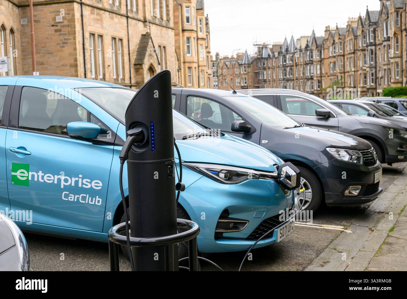 Edinburgh EV Charge Points BP Plulse Enterprise car club Stock Photo - Alamy