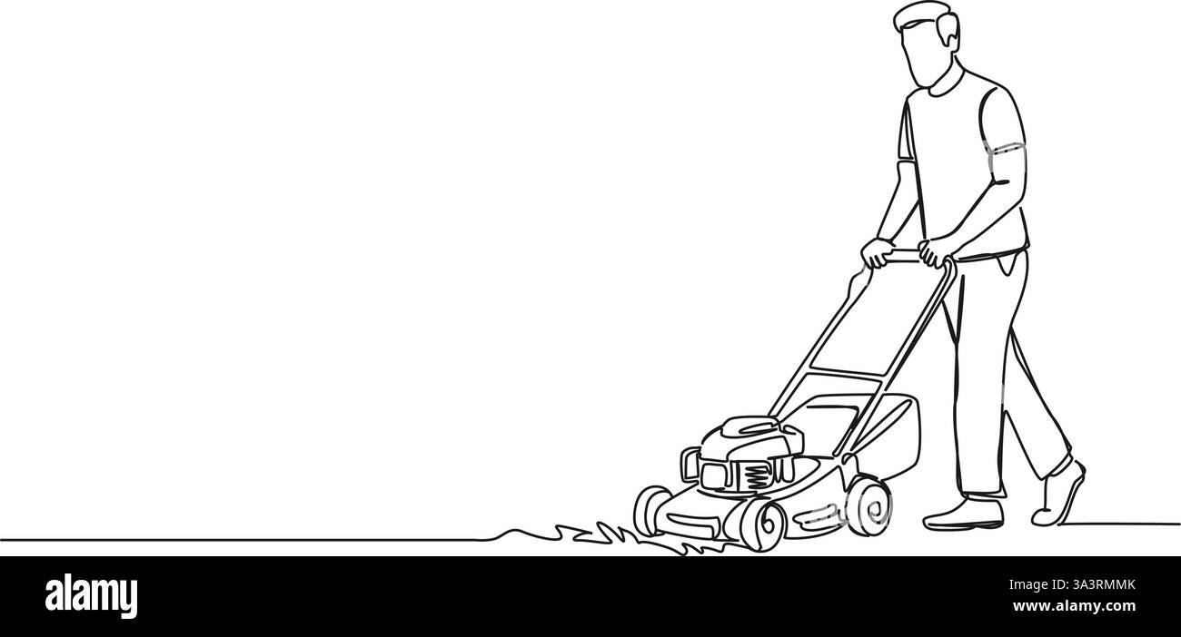 Drawing of lawnmower hi-res stock photography and images - Alamy