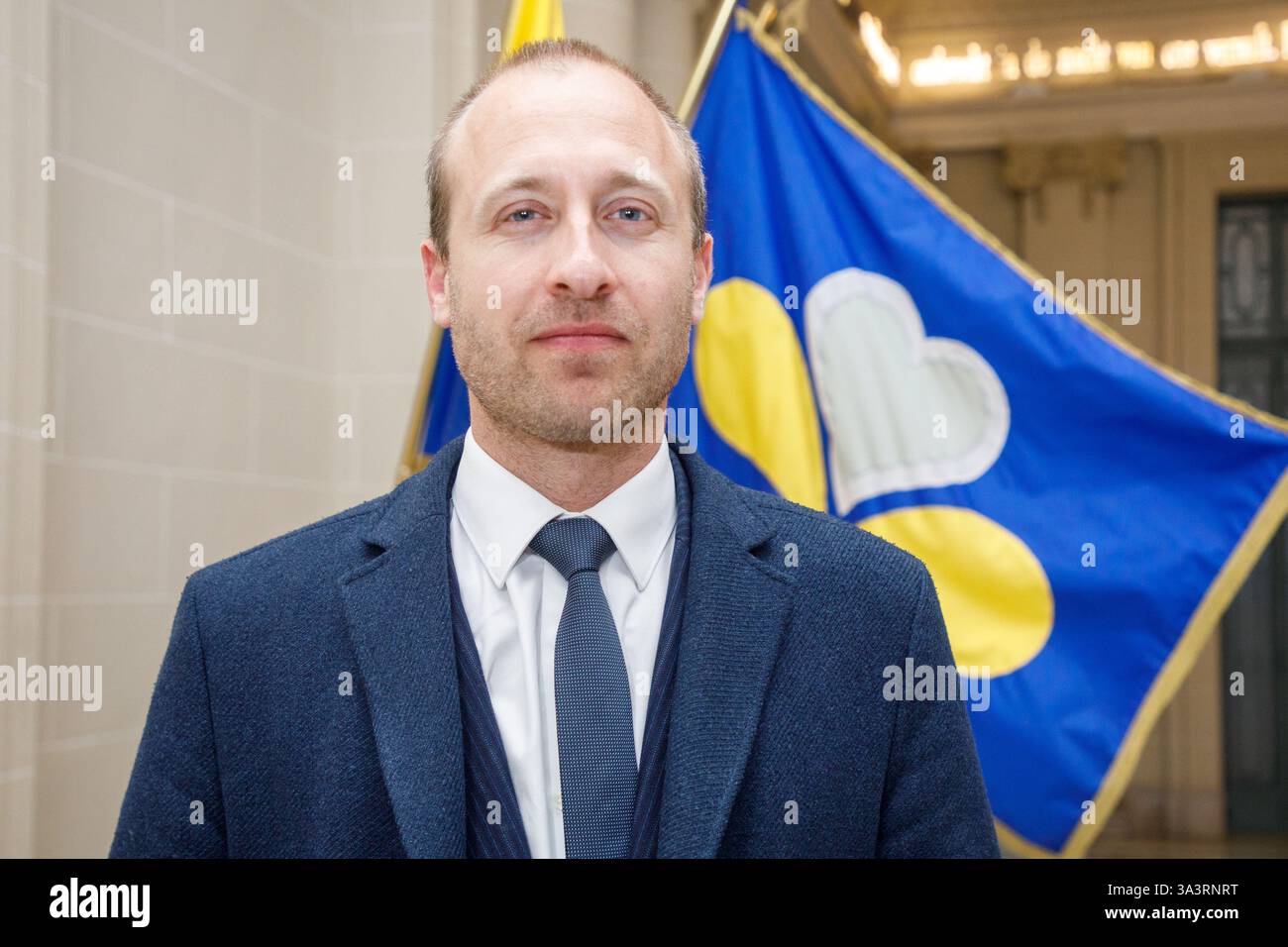 Les Engages Christophe De Beukelaer poses for the photographer in marge ...