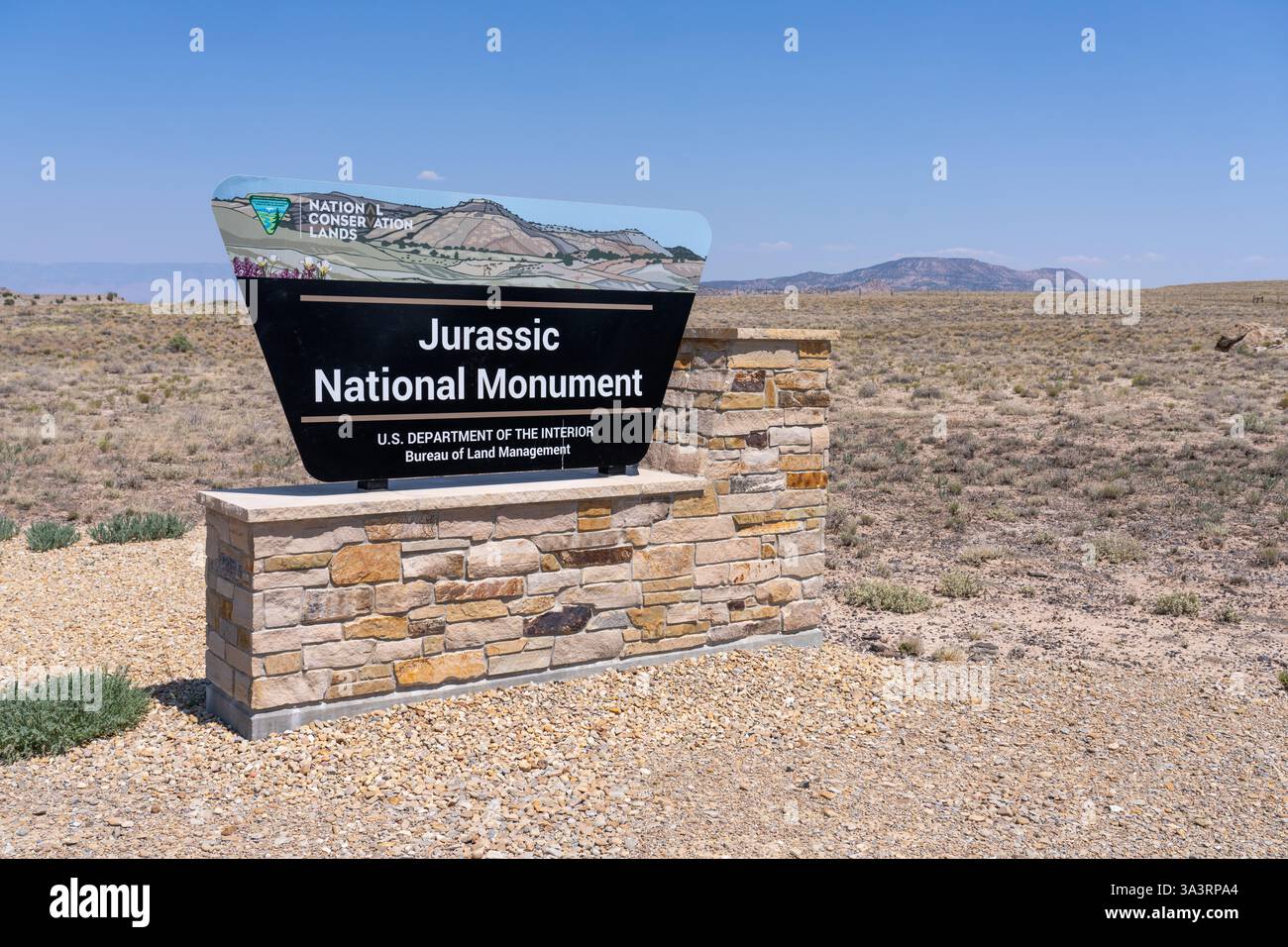 The entrance sign at the Cleveland-Lloyd Dinosaur Quarry / Jurassic ...