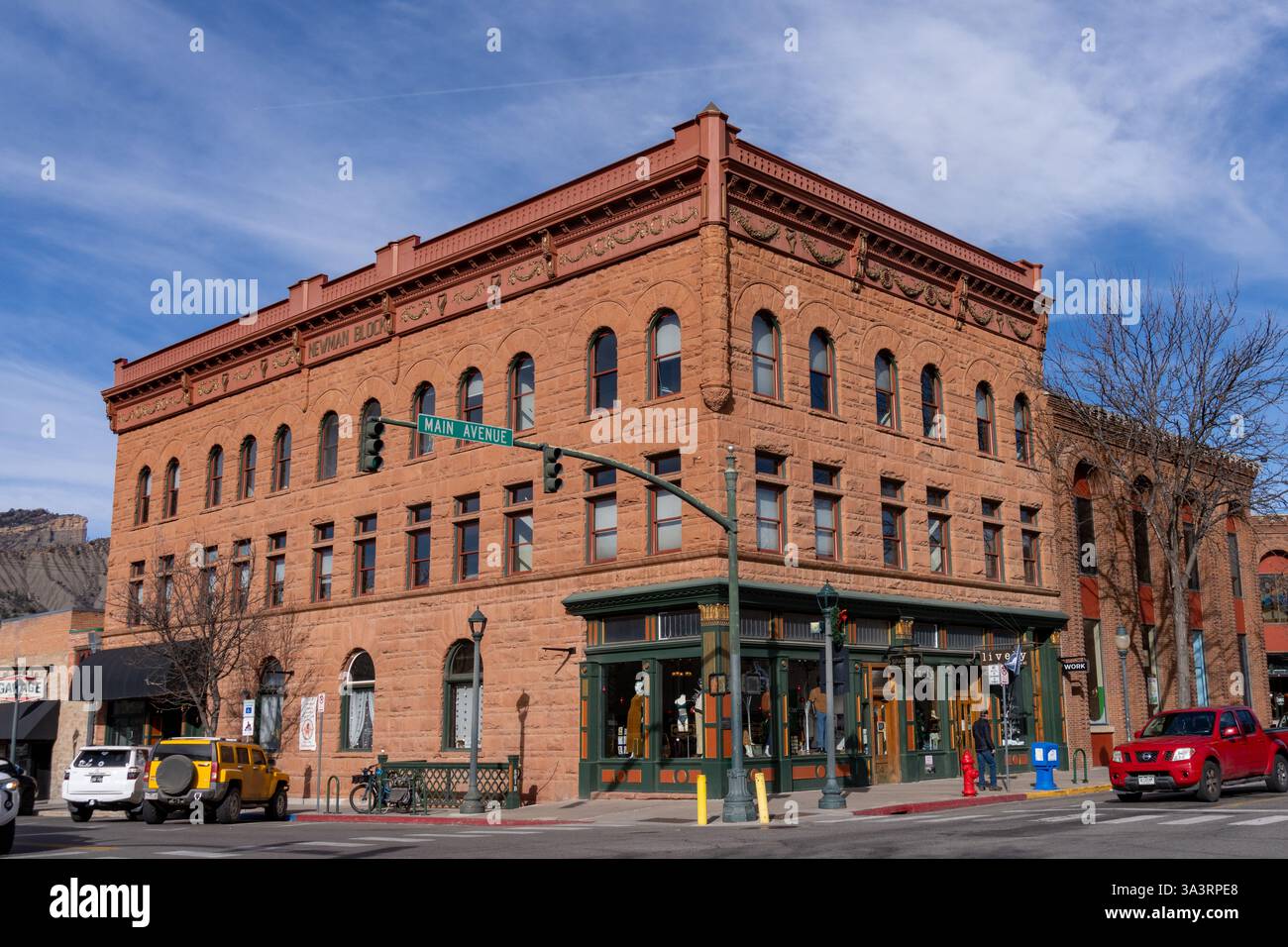 The historic Newman Block, or Newman Building, built of sandstone in ...