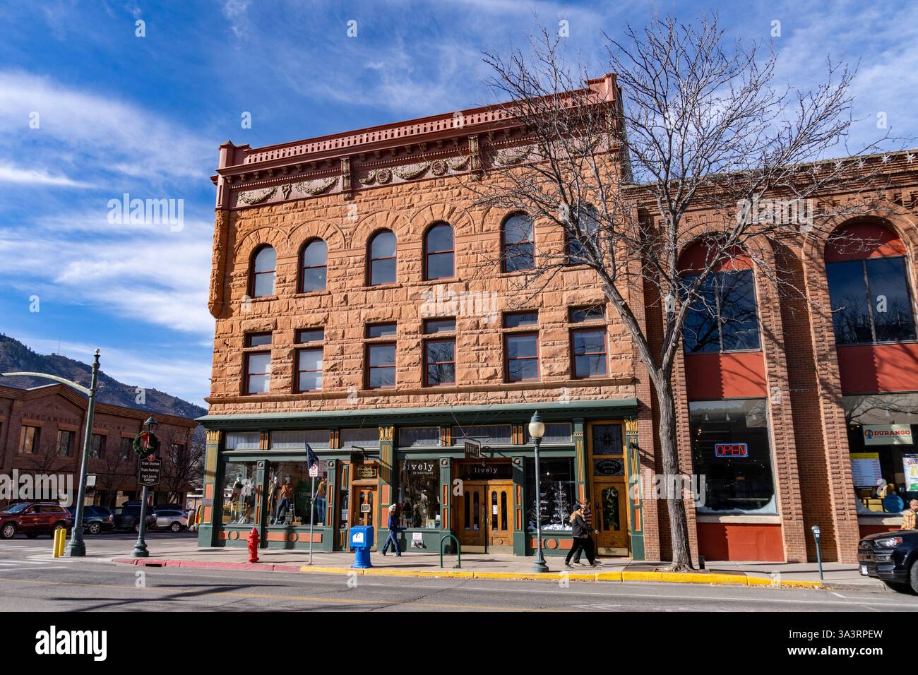 The historic Newman Block, or Newman Building, built of sandstone in ...