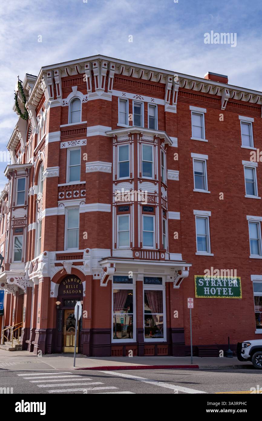 The Strater Hotel, an historic red brick hotel on Main Street in the ...