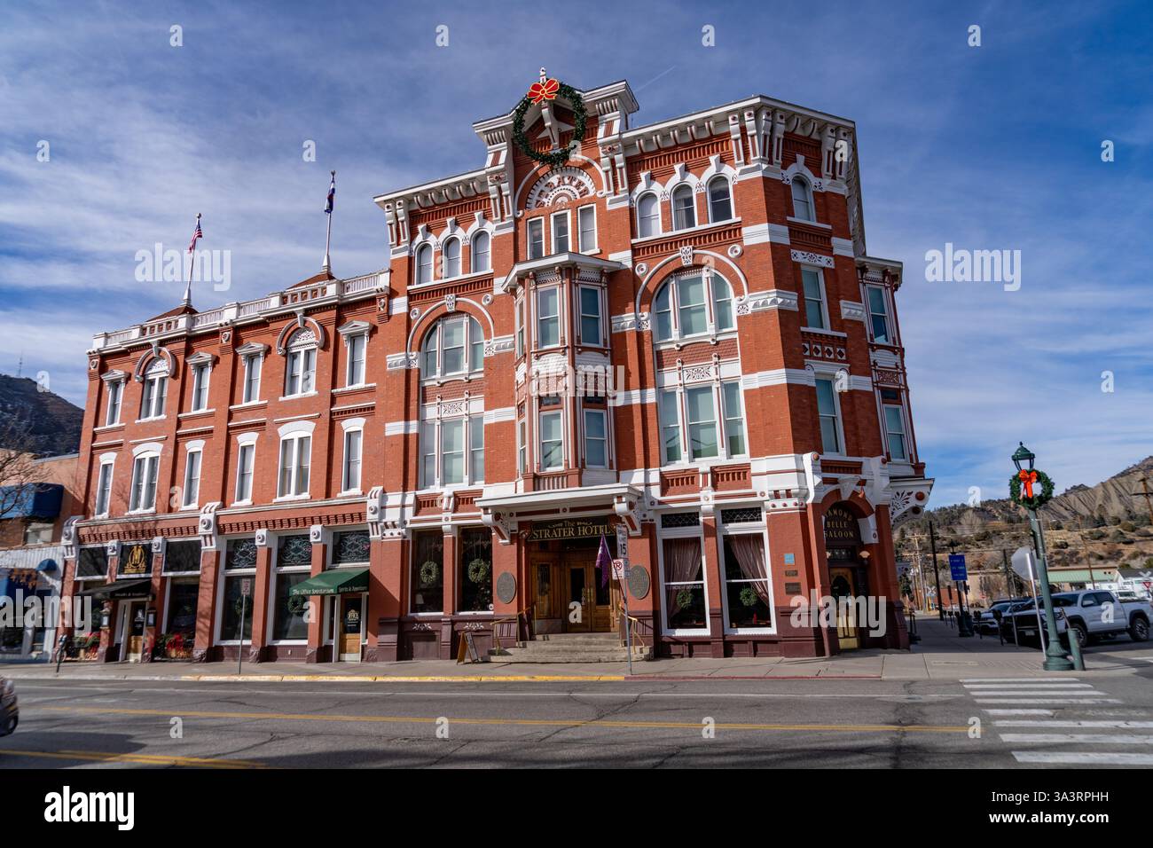 The Strater Hotel, an historic red brick hotel on Main Street in the ...