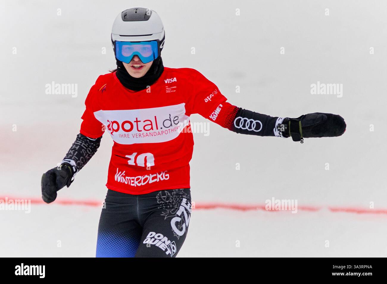 WINTERBERG, GERMANY - 15 MARCH, 2025: MADEROVA Zuzana, CZE - VISA FIS Snowboard Alpine World Cup ...