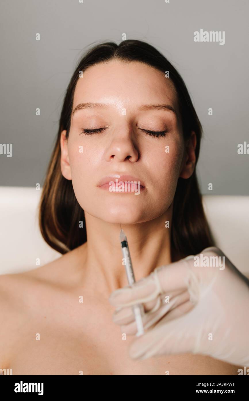 Improving the shape of the chin by high quality doctor. Beauty ...