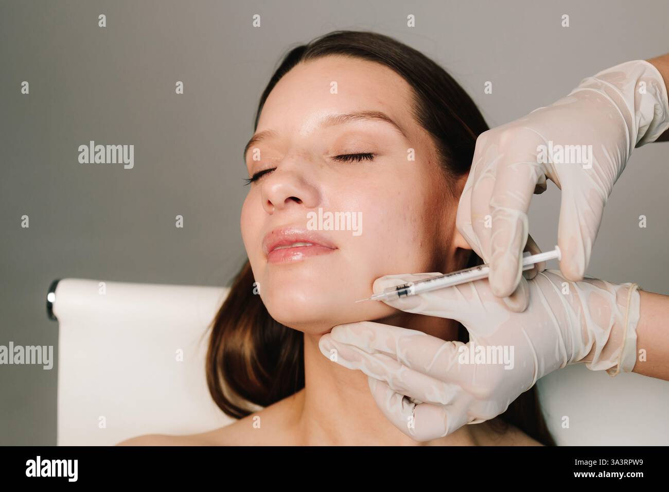 Botulinum Toxin Injection Procedure For Beautiful And Elastic Face And