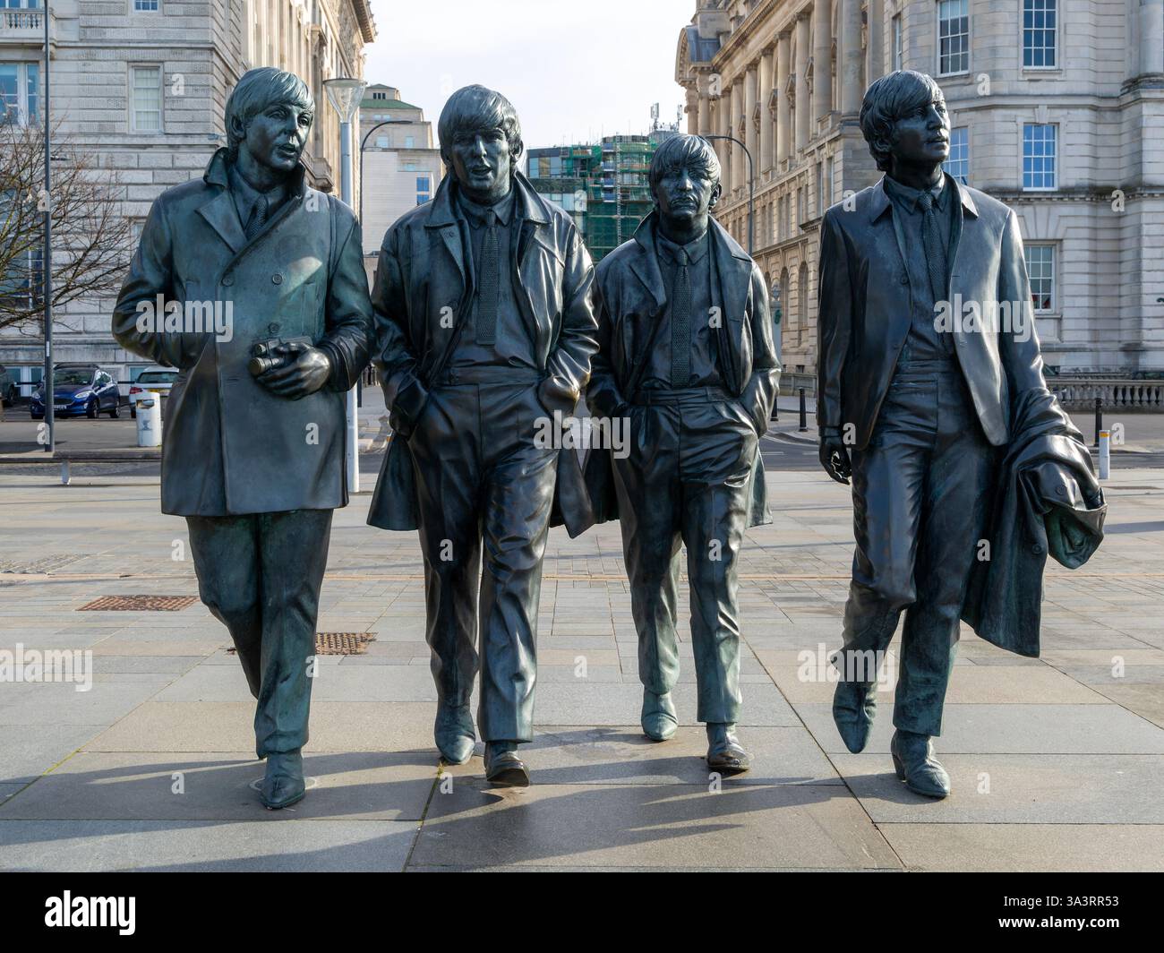 The Beatles statues sculpture by Anthony Edwards, Pier Head, Liverpool ...