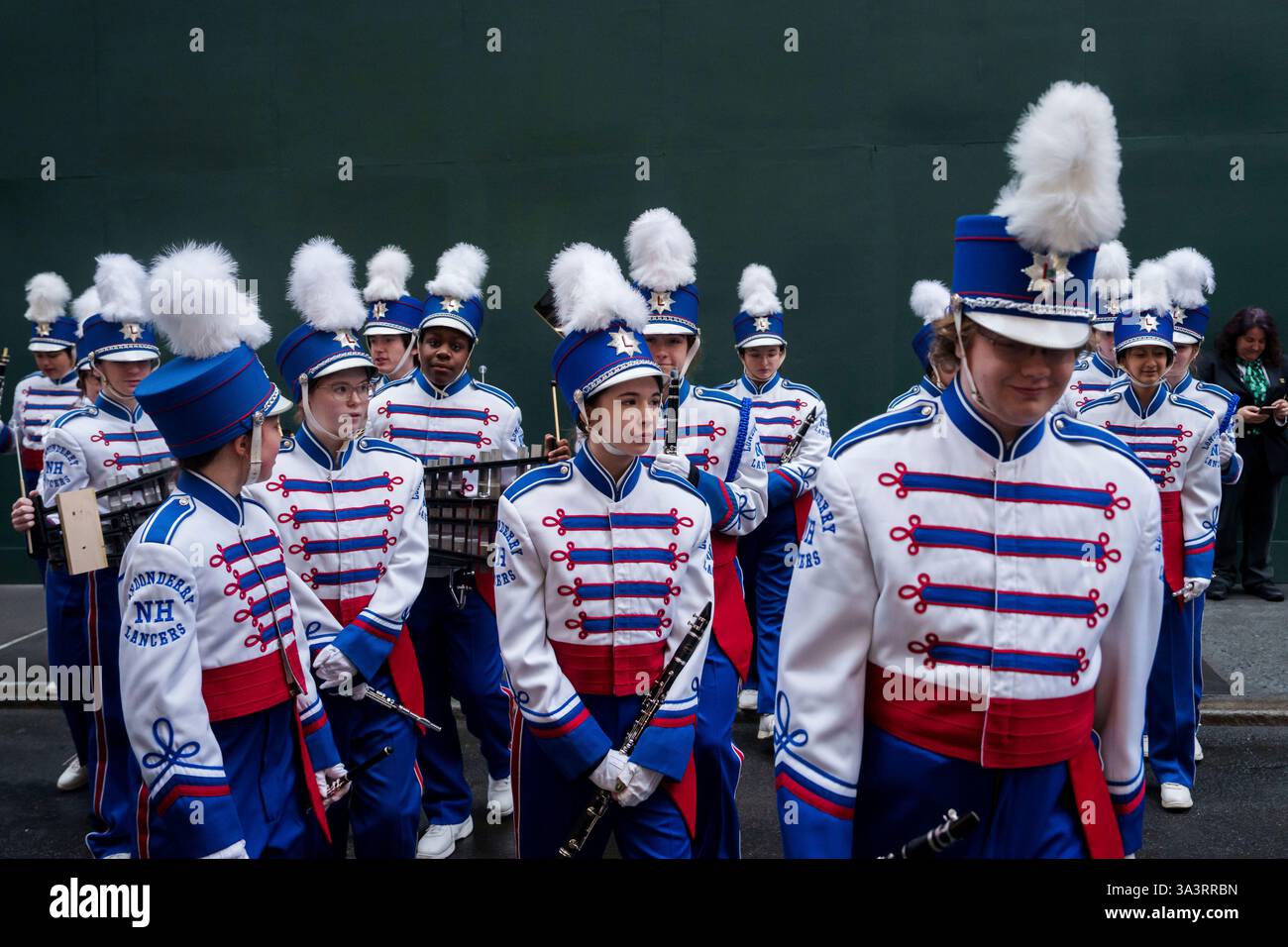 Members of Londonderry High School Lancers band prepare for the 264th ...