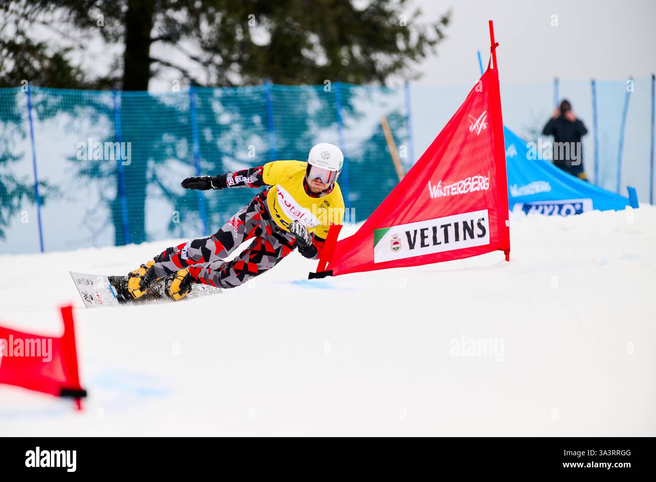 WINTERBERG, GERMANY - 15 MARCH, 2025: AUNER Arvid, AUT - VISA FIS Snowboard Alpine World Cup ...