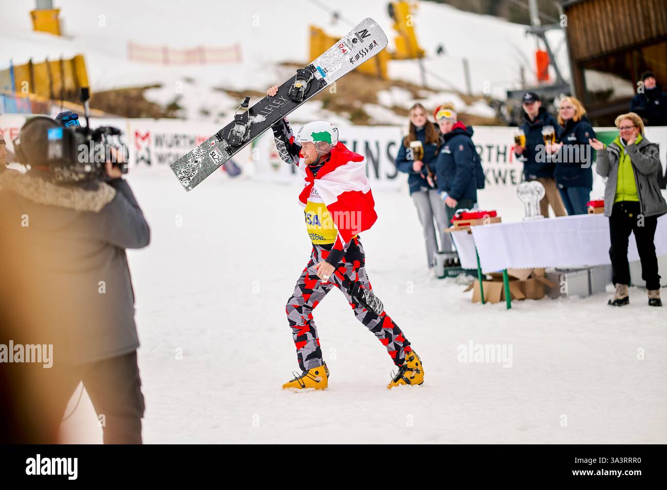 WINTERBERG, GERMANY - 15 MARCH, 2025: AUNER Arvid, AUT - VISA FIS Snowboard Alpine World Cup ...