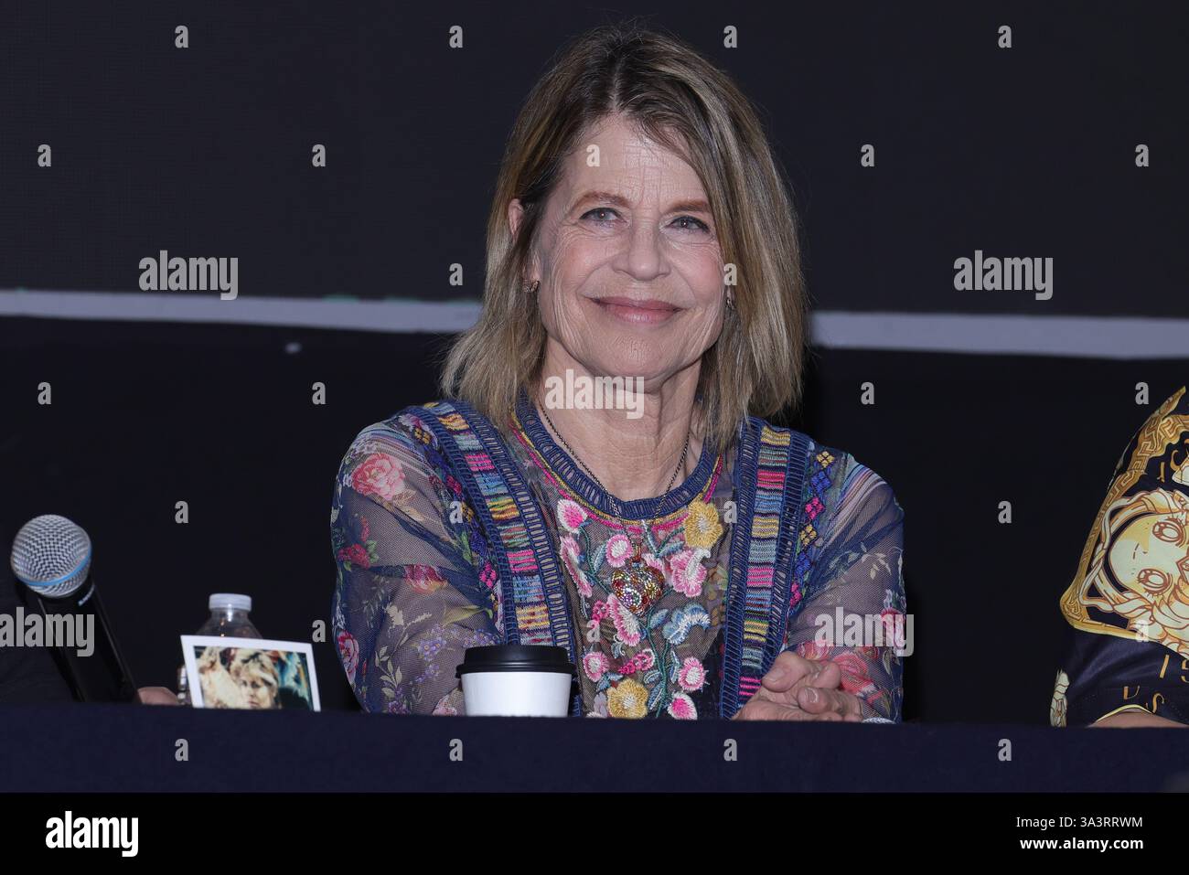 Mexico City, Mexico. 16th Mar, 2025. Actress Linda Hamilton attends a ...