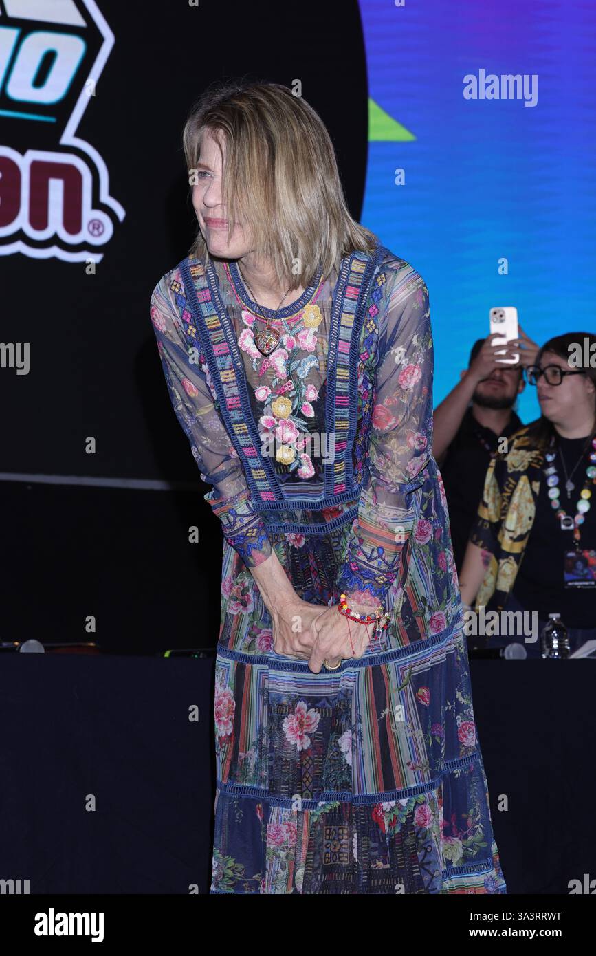Mexico City, Mexico. 16th Mar, 2025. Actress Linda Hamilton attends a ...