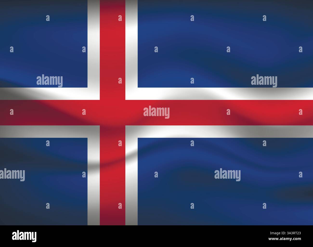 Flag of Iceland. Icelandic national symbol in official colors. Template ...