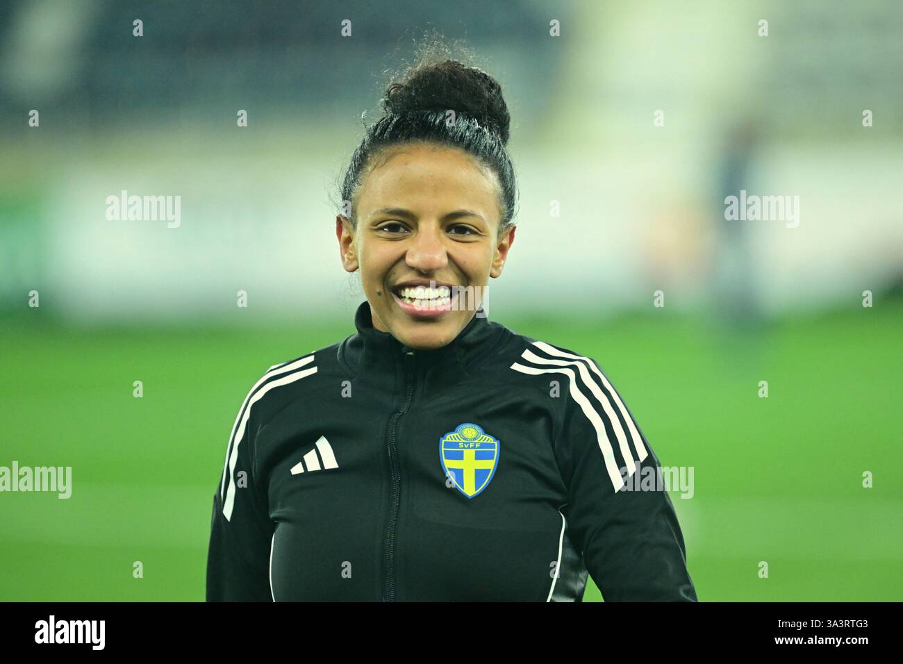 Linkoping, Sweden, March 17th 2025: Assistant referee Mimmi Damtew ...