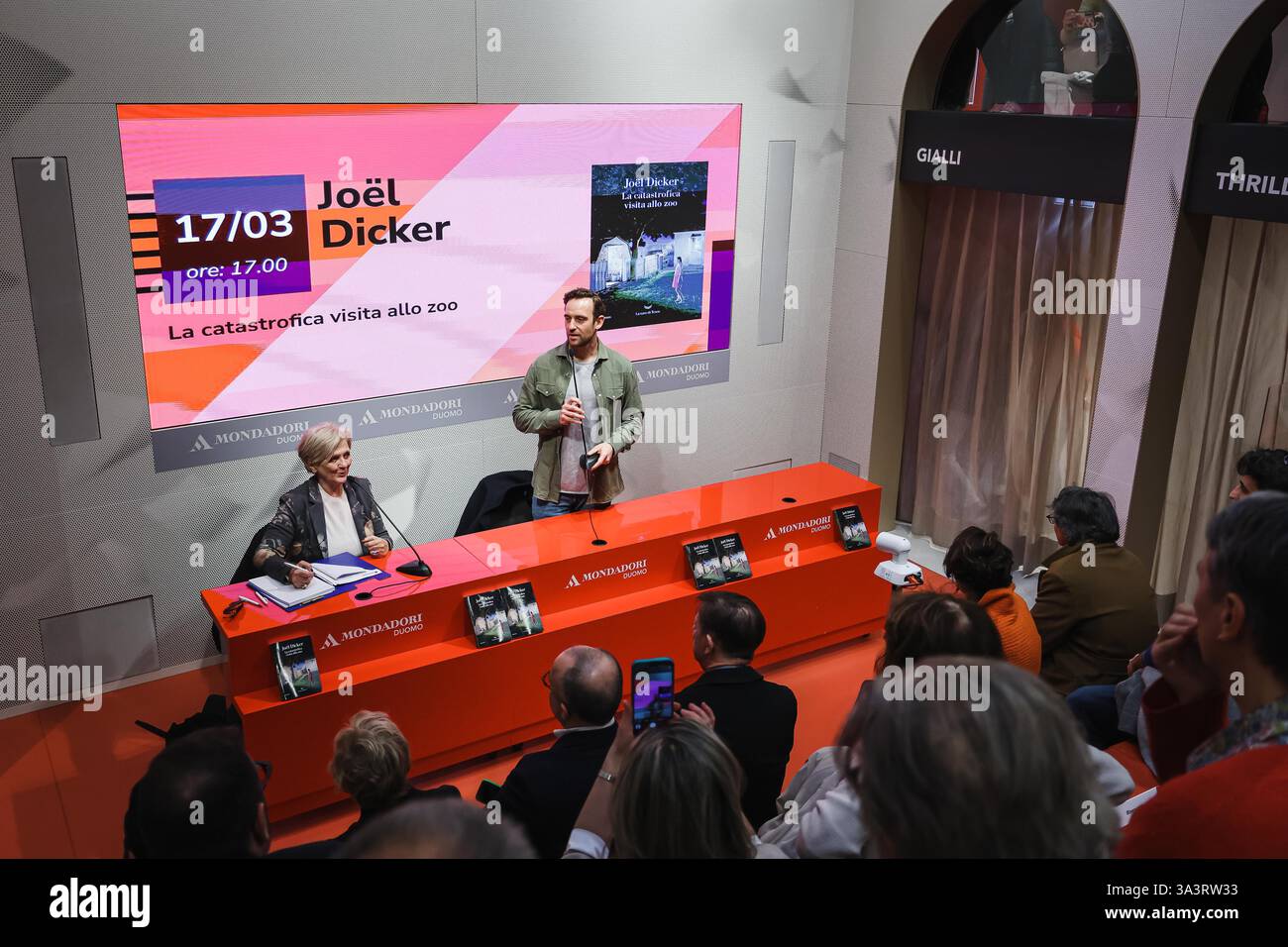 Milan, Italy. 17th Mar, 2025. Milan, Joël Dicker presents the book The ...