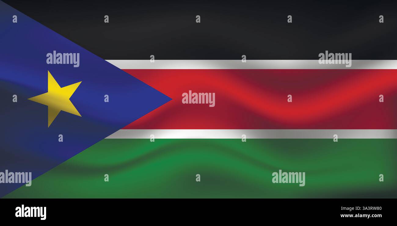 Flag of South Sudan. Sudanese national symbol in official colors ...
