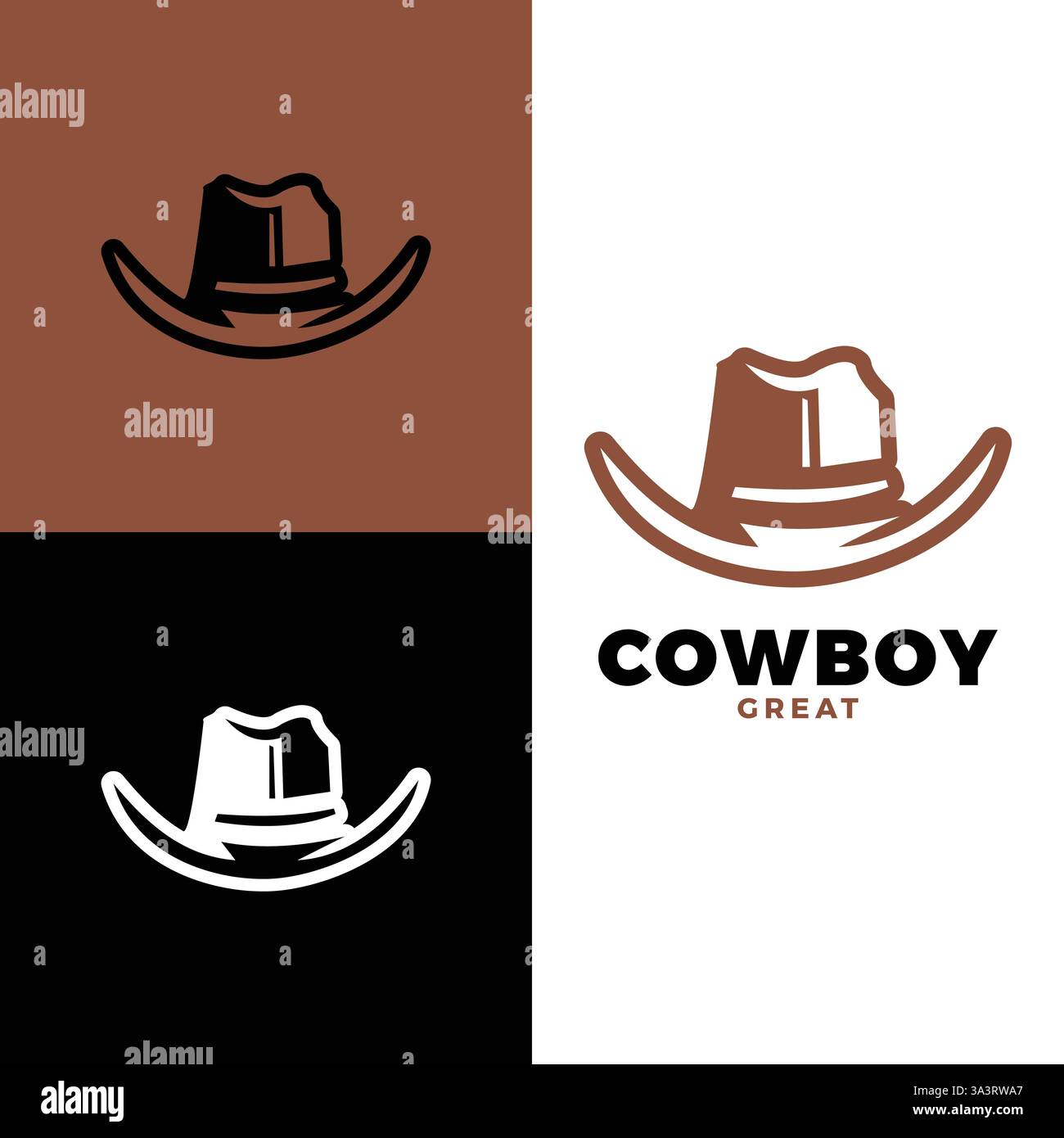 cowboy hat logo design template Stock Vector Image & Art - Alamy