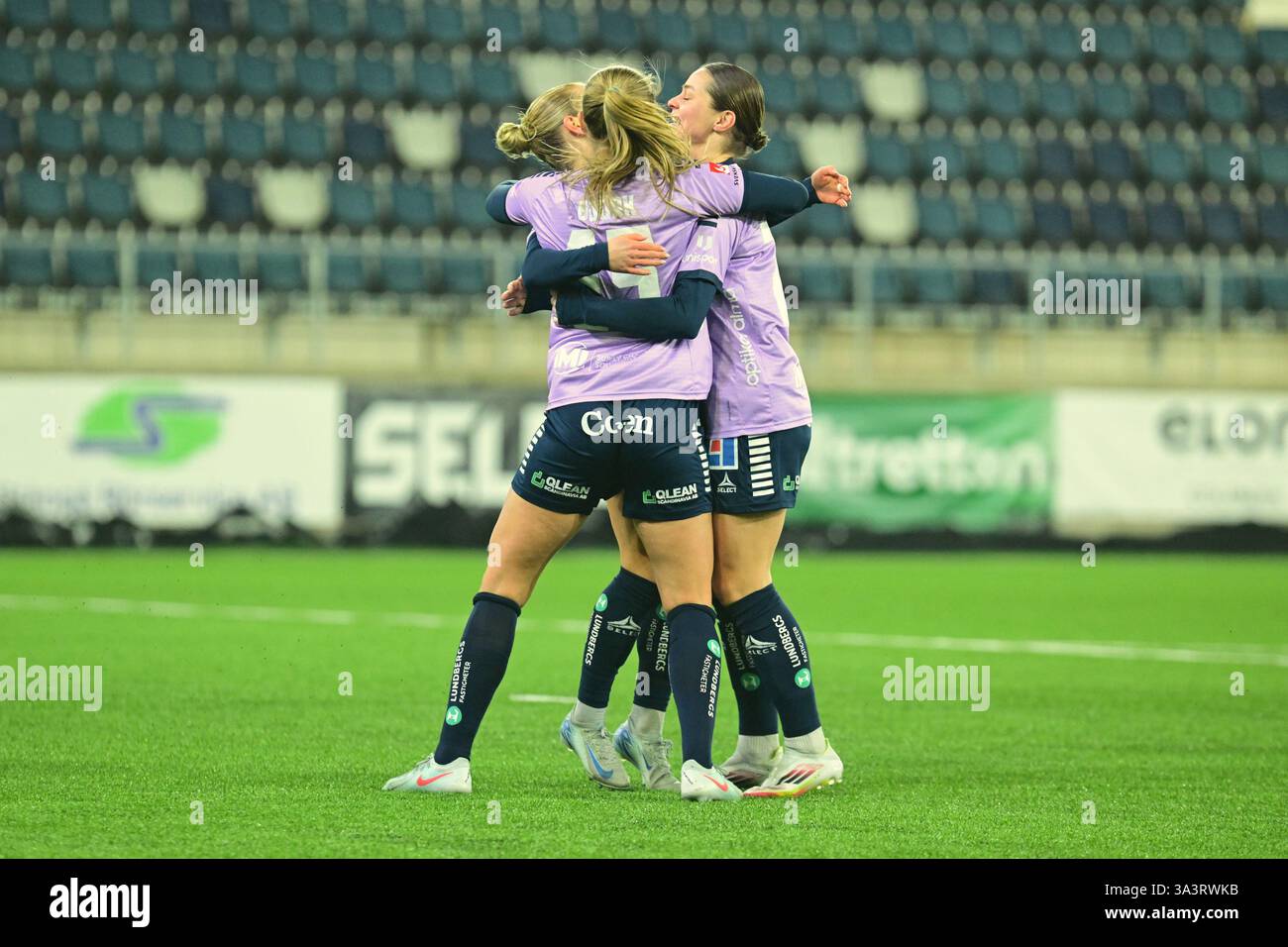 Linkoping, Sweden, March 17th 2025: Linkoping FC celebrates goal in the ...