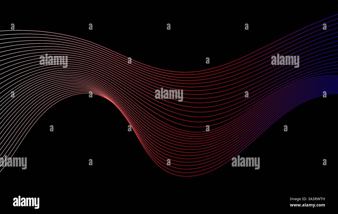 abstract wave background. Dynamic flowing wave lines design element ...
