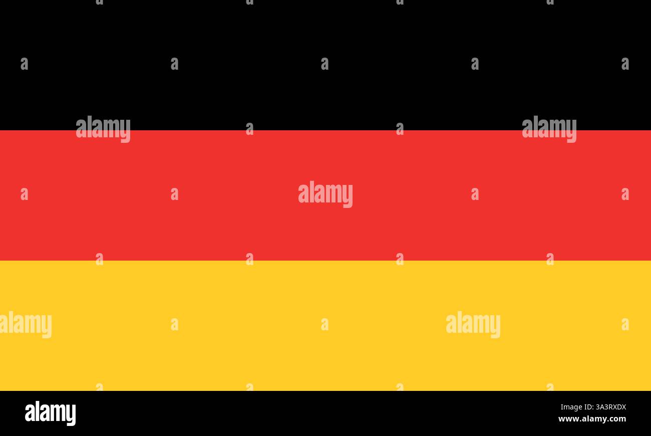 Flag of Germany. German national symbol in official colors. Template ...