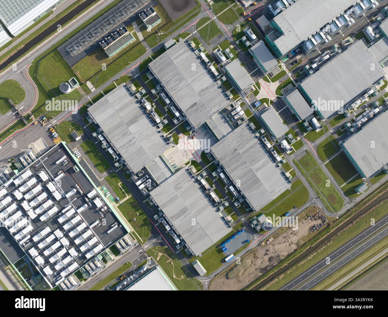 aerial views of hyper scaler, North Holland, The Netherlands Stock ...
