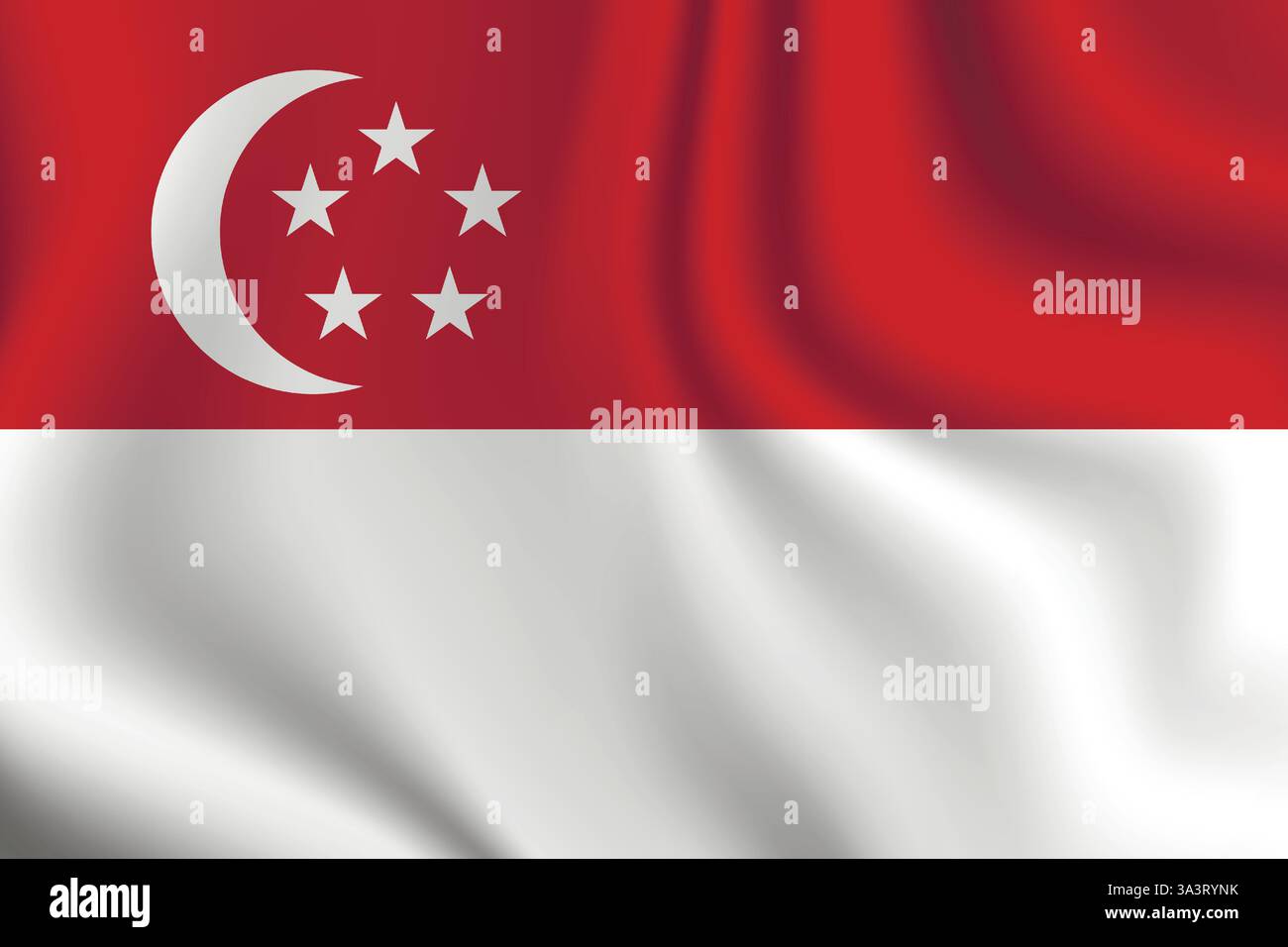 Flag of Singapore. National symbol in official colors. Template icon ...