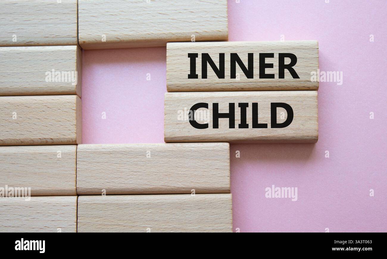 Inner Child symbol. Wooden blocks with words Inner Child. Beautiful ...
