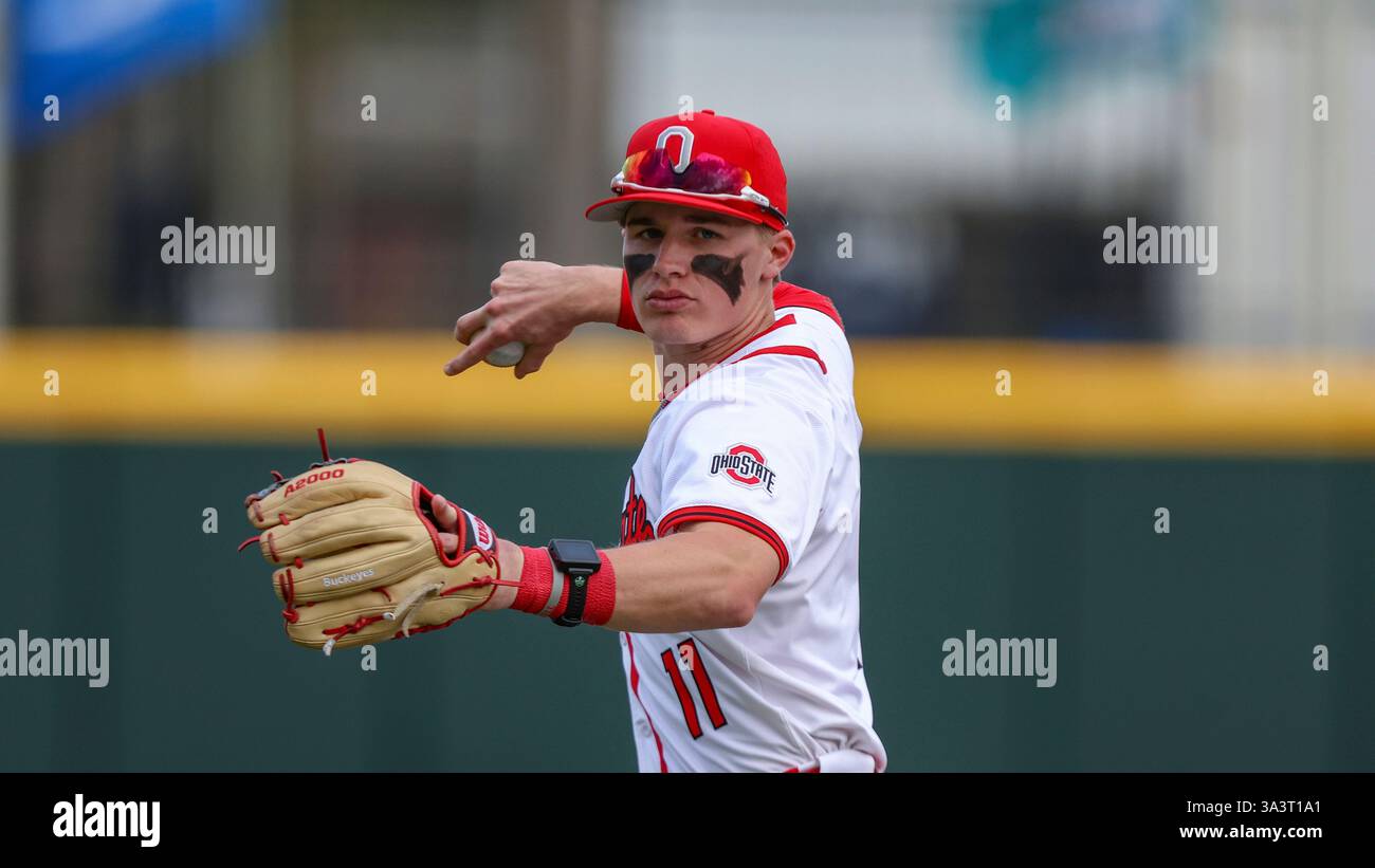 Ohio State infielder Marc Stephens (11) in action during an NCAA ...