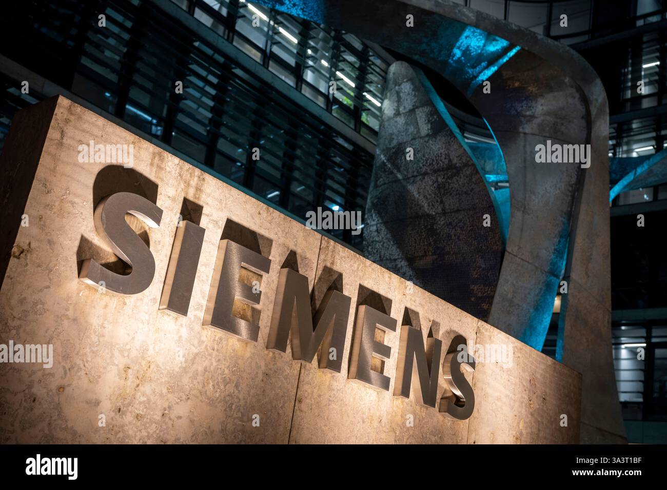 Munich, Germany. 17th Mar, 2025. The lettering "Siemens" can be seen in front of the ...