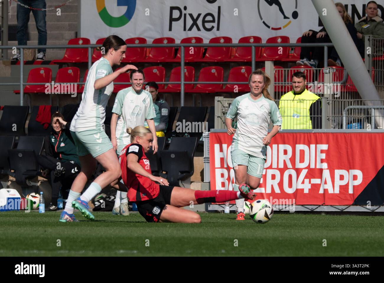 Leverkusen, Germany, March 16th 2025: Cornelia Kramer (7 Bayer ...
