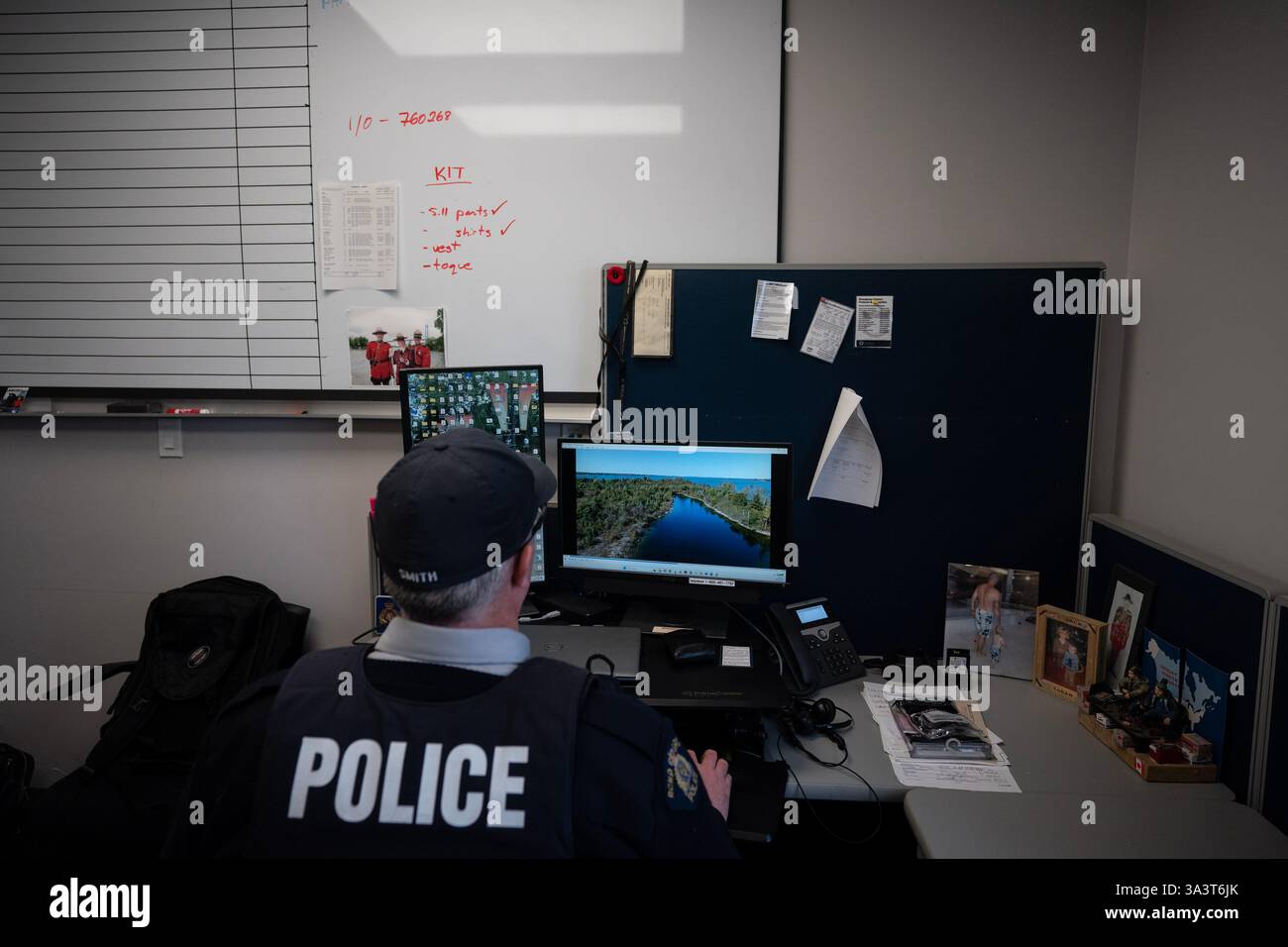 Windsor, Can. 07th Mar, 2025. Const. Ian Smith of the RCMP's Border ...