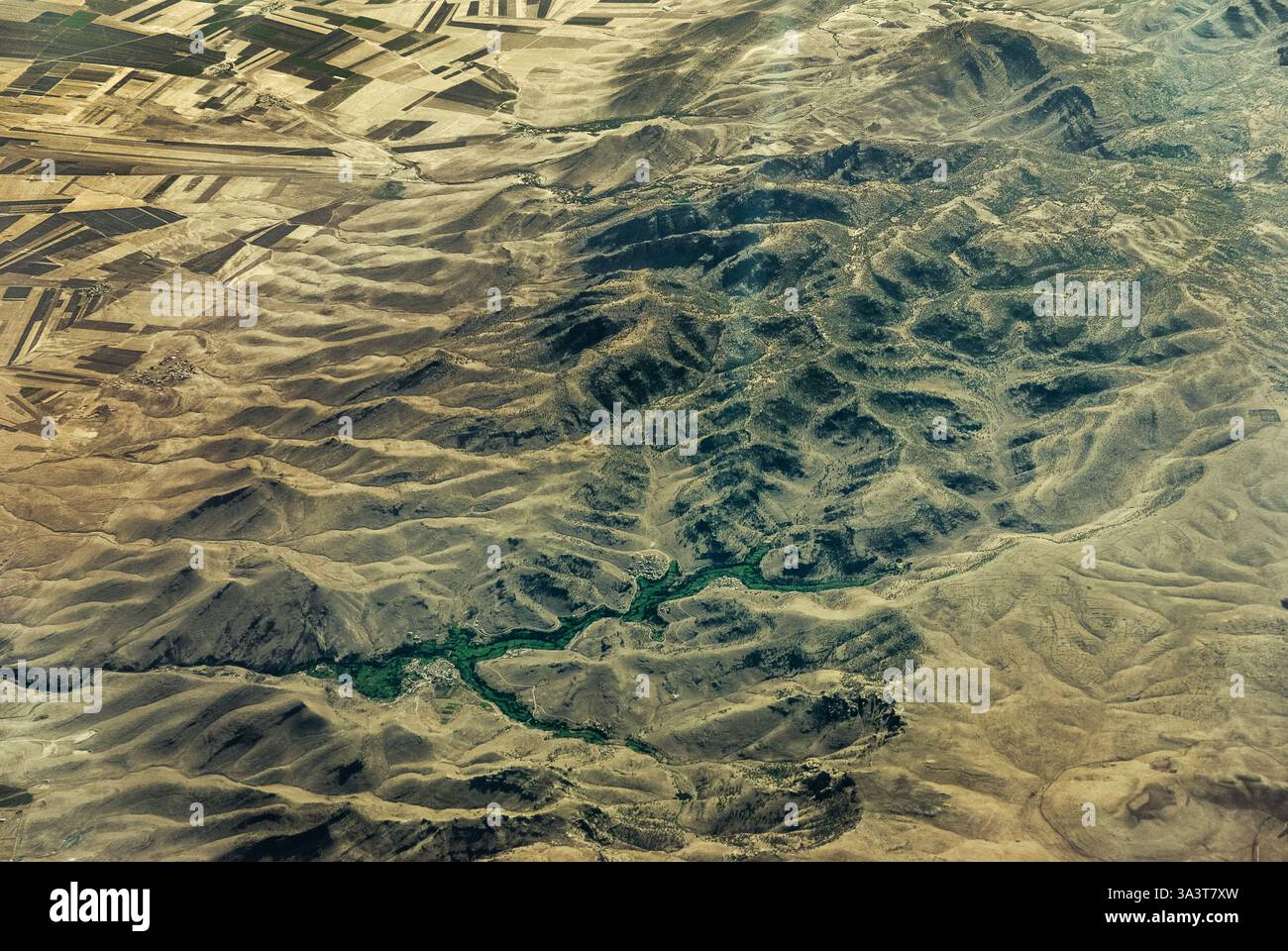 Aerial view of sand dunes, Iraq Stock Photo - Alamy