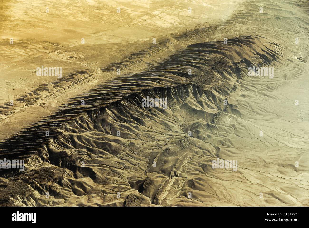 Aerial view of sand dunes, Iraq Stock Photo - Alamy