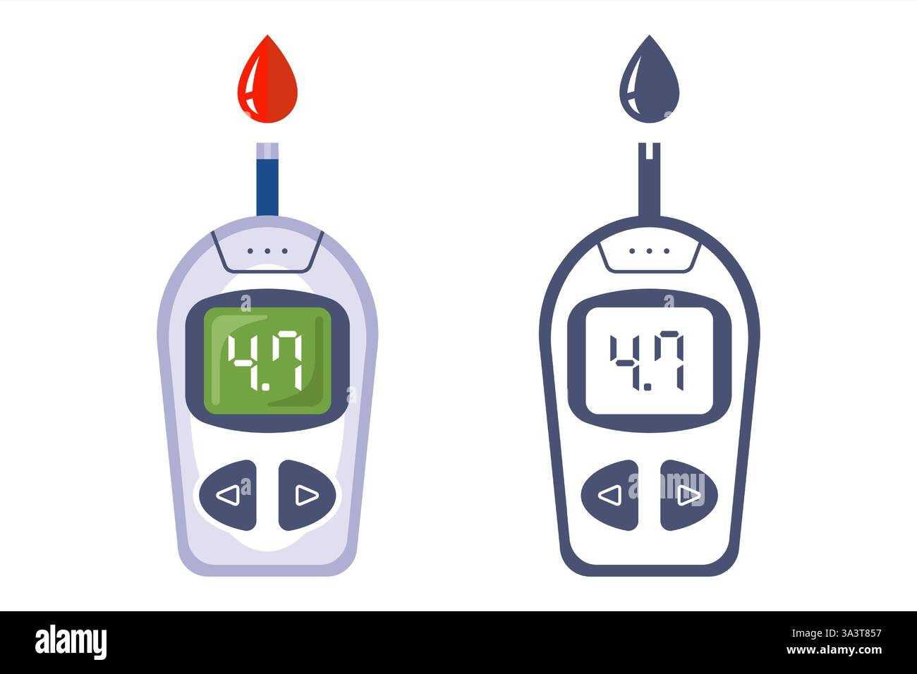 Glucometer. Blood sugar test. Medical device for monitoring blood ...