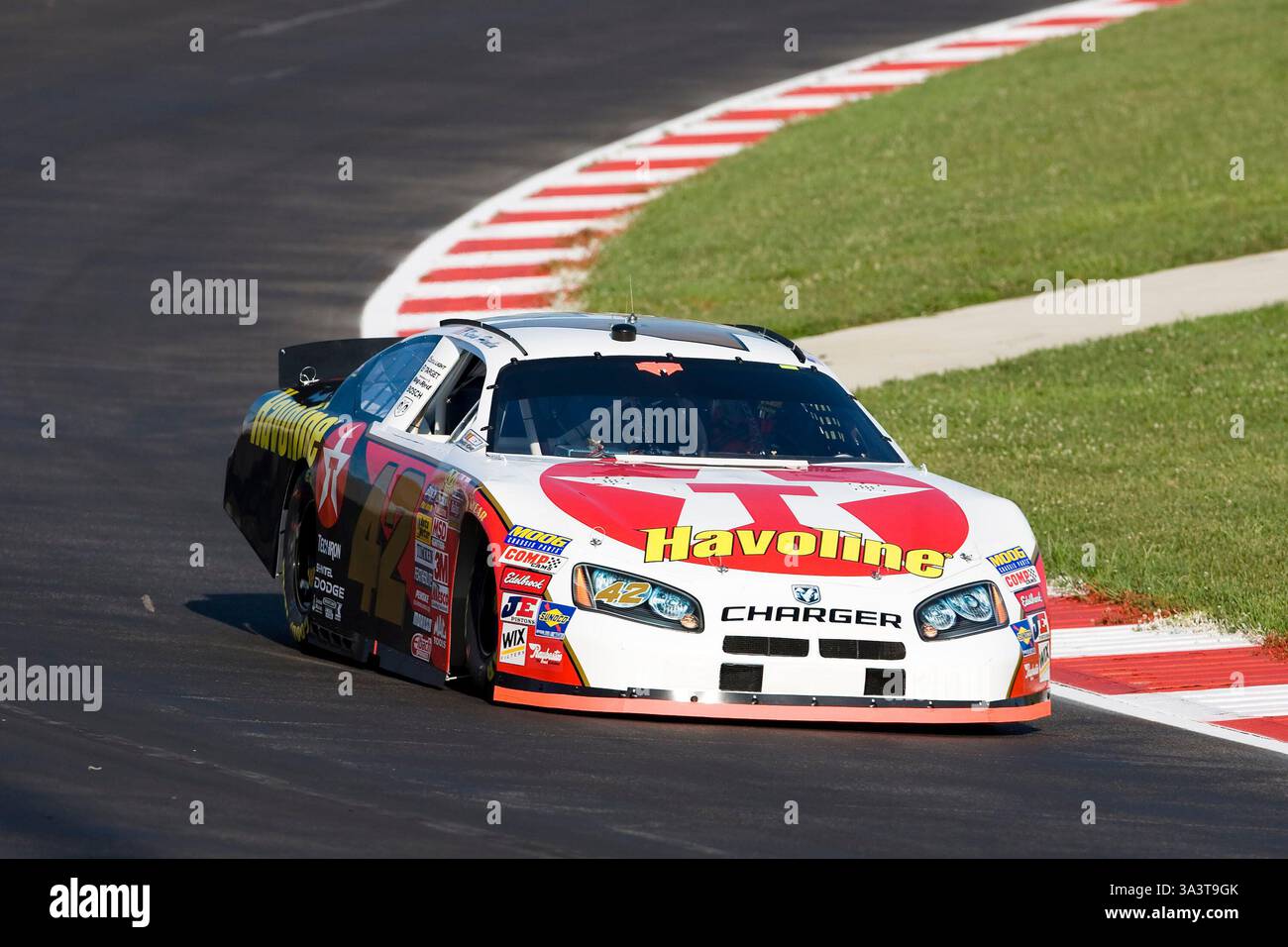 Madison, Il, USA. 6th Aug, 2008. Kevin Hamlin brings the Texaco Dodge ...
