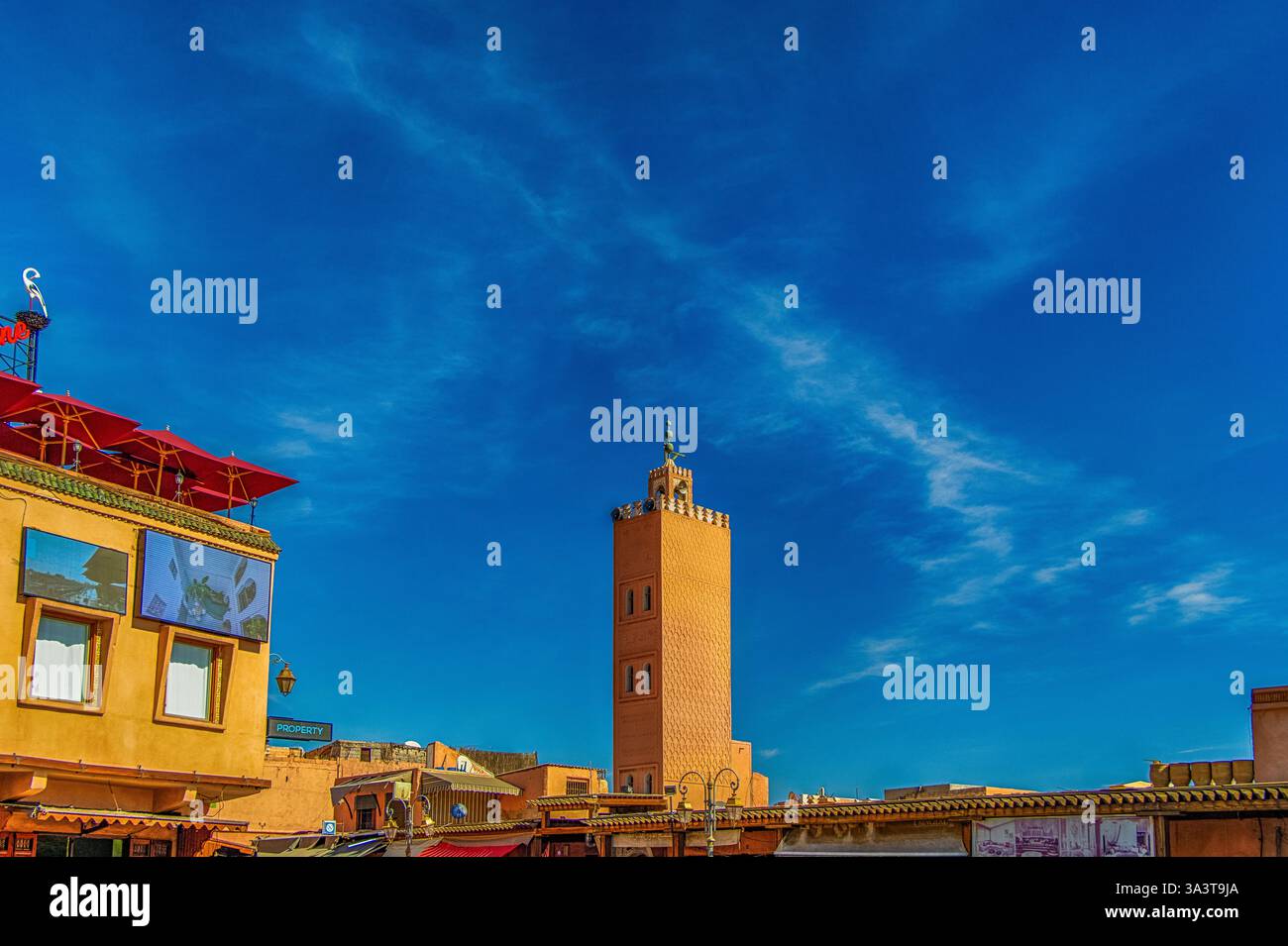 Mosque in place des Ferblantiers, located on the edge of the Mellah ...